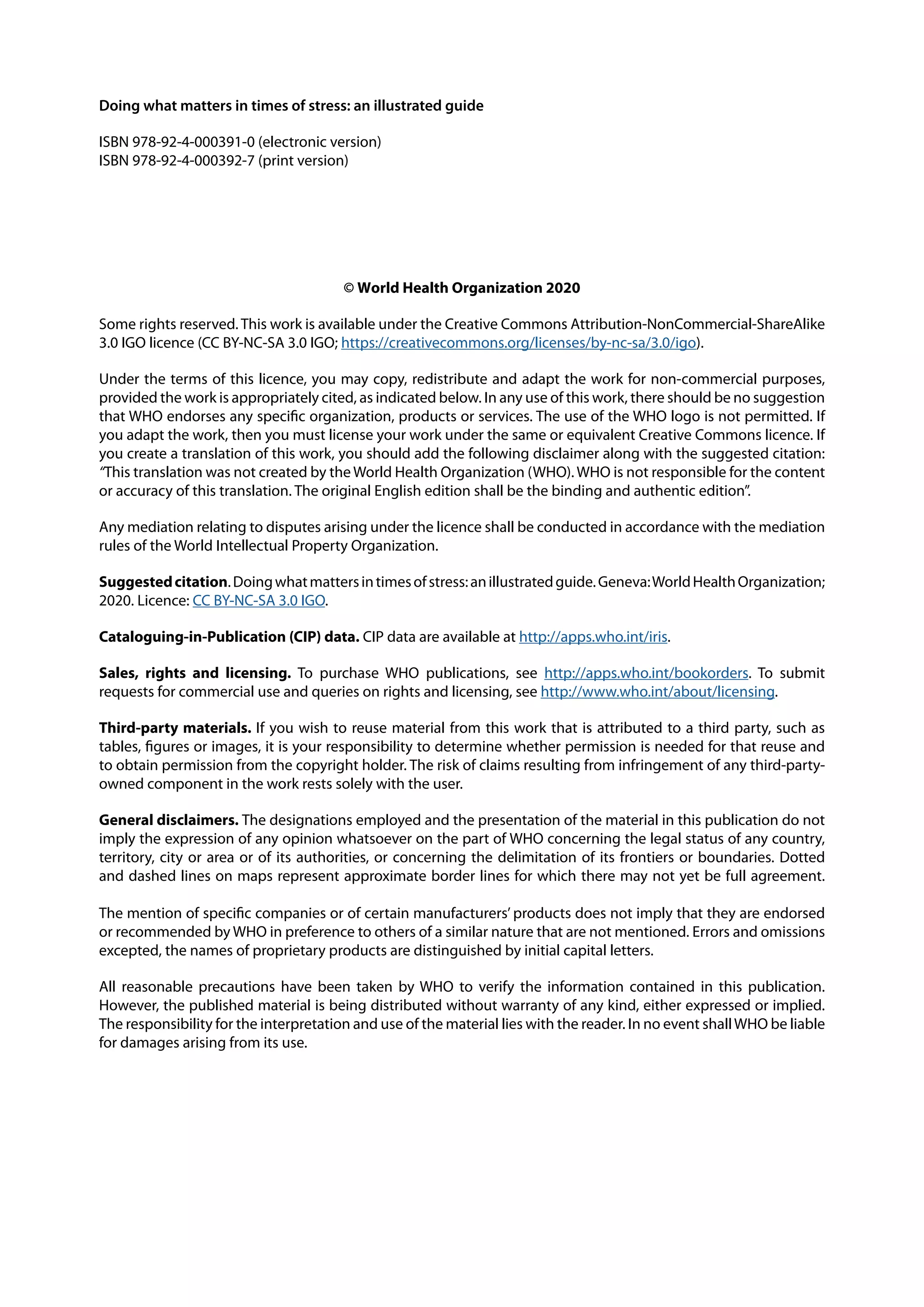 WHO Stress Management | PDF