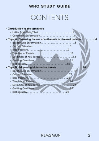 World Health Organisation Study Guide | PDF