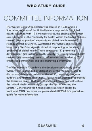 World Health Organisation Study Guide | PDF