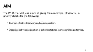 World Health Organization SURGICAL CHECKLIST.pptx
