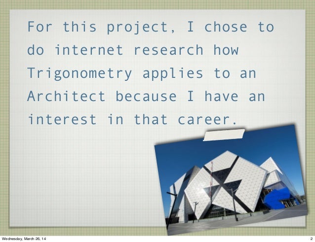 Architects: Who uses Trigonometry?