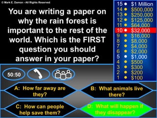 Who wants to be a Millionaire 5th | PPTX