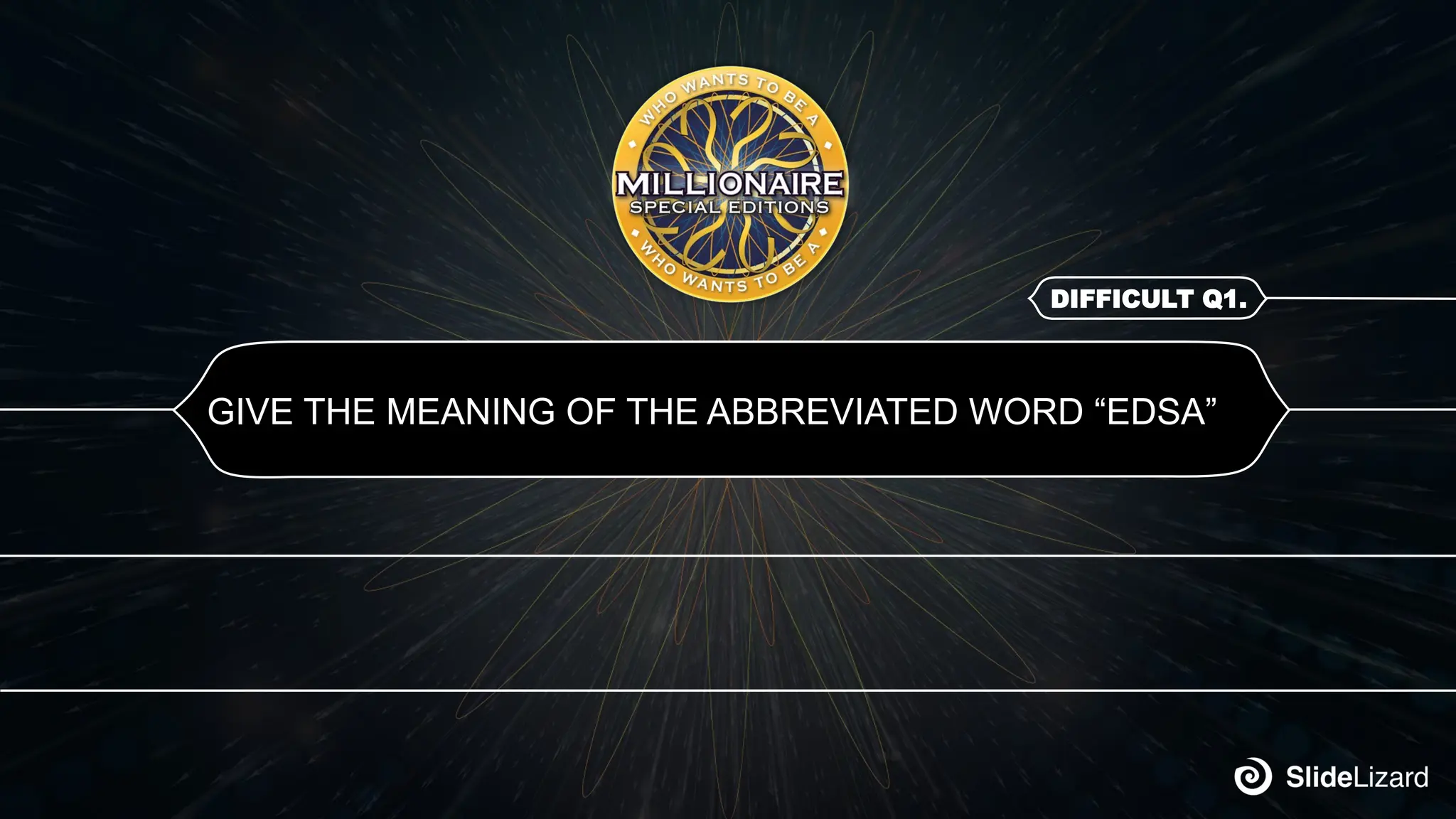 Who wants to be a millionaire - Template by SlideLizard - Quiz Bee.pptx ...