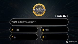 Who wants to be a millionaire - Template by SlideLizard - Quiz Bee.pptx