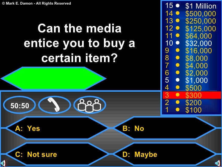 Who Wants To Be A Millionare