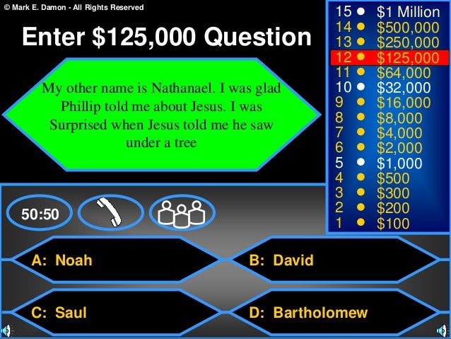 Who Wants to be a Millionaire