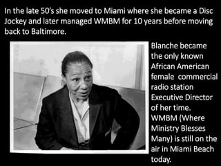 Who was Blanche Calloway? | PPTX