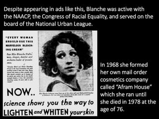 Who was Blanche Calloway? | PPT