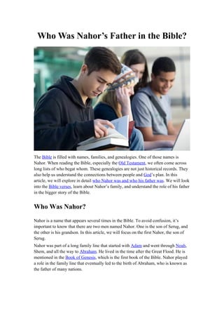 Who Was Nahor’s Father in the Bible.docx