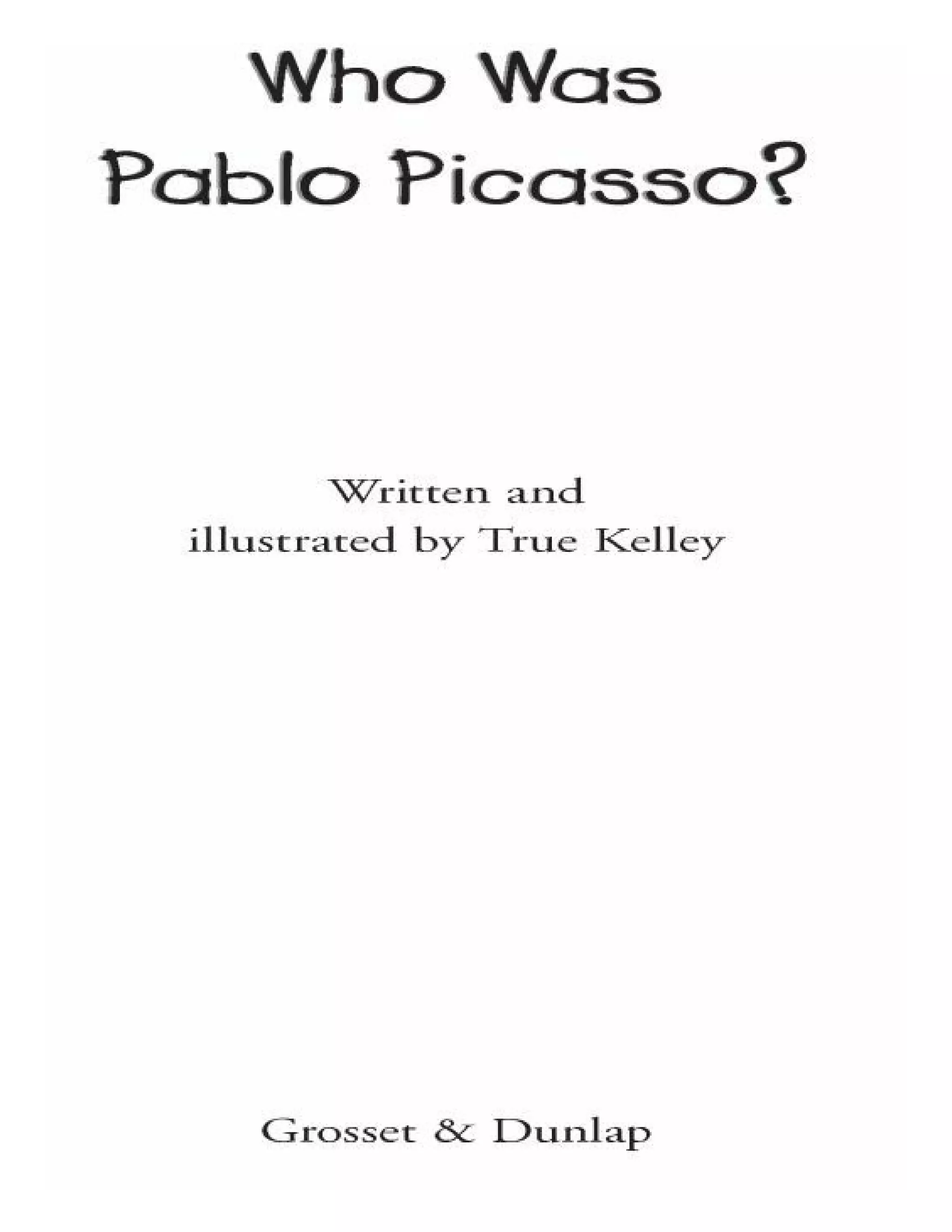 Who Was Pablo Picasso Pdf