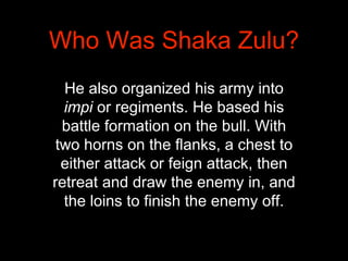 Who Was Shaka Zulu? | PPTX