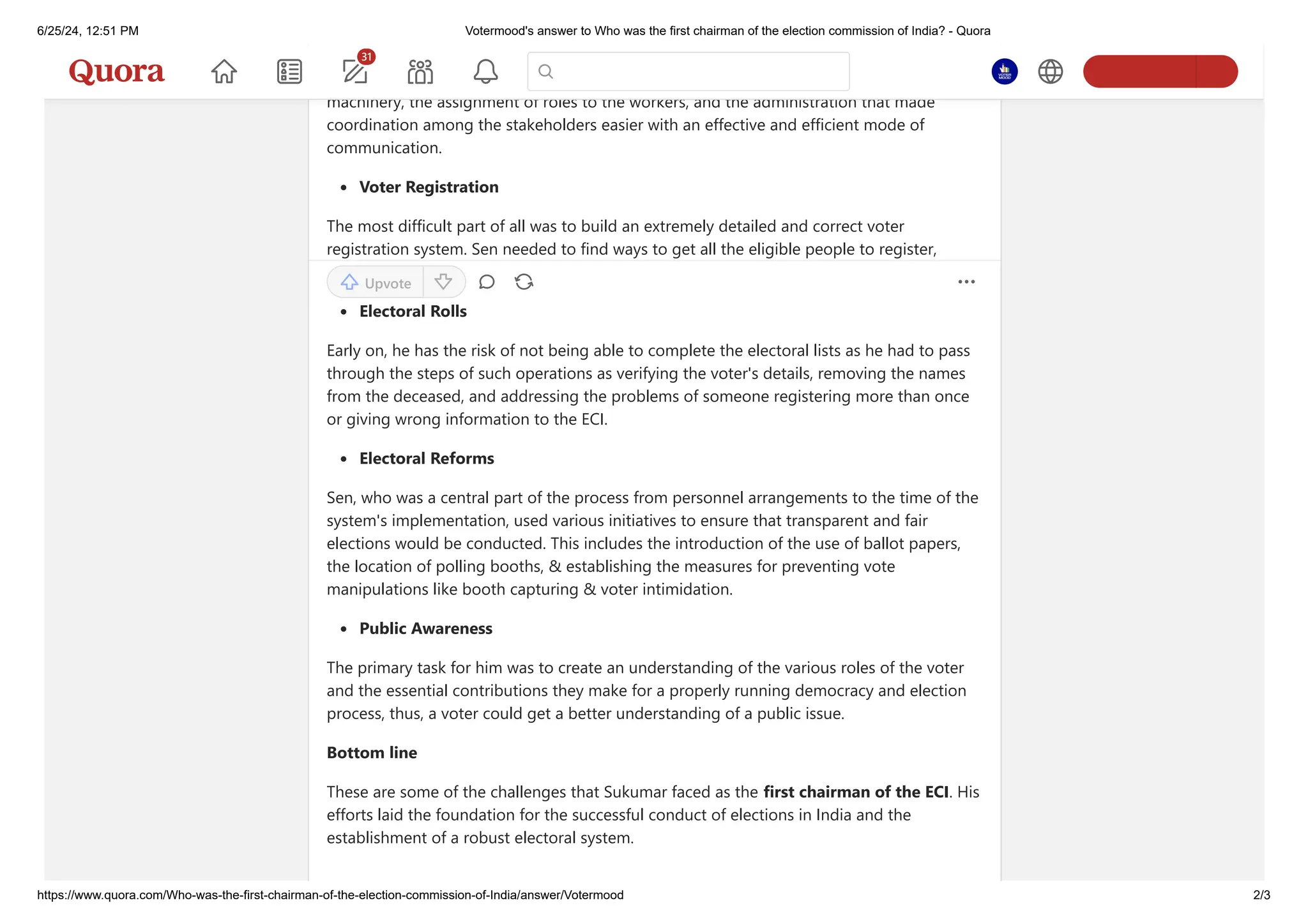Who was the first chairman of the election commission of India? | PDF