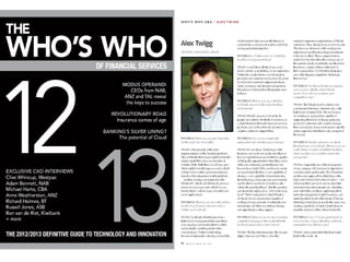 Alex Twigg GM UBank Interviewed for Who's Who 2012/13 | PPT