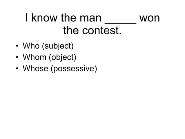 Who,Whose,Whom | PPT | Awards Shows | Events