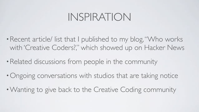 Who Works with Creative Coders | PPT