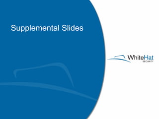 WhiteHat Security Presentation | PPT
