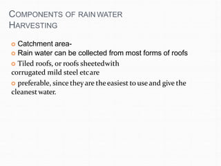 Water Harvesting principles,types of water Harvesting | PPTX