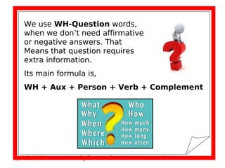 Wh-Questions for teenagers | PPT