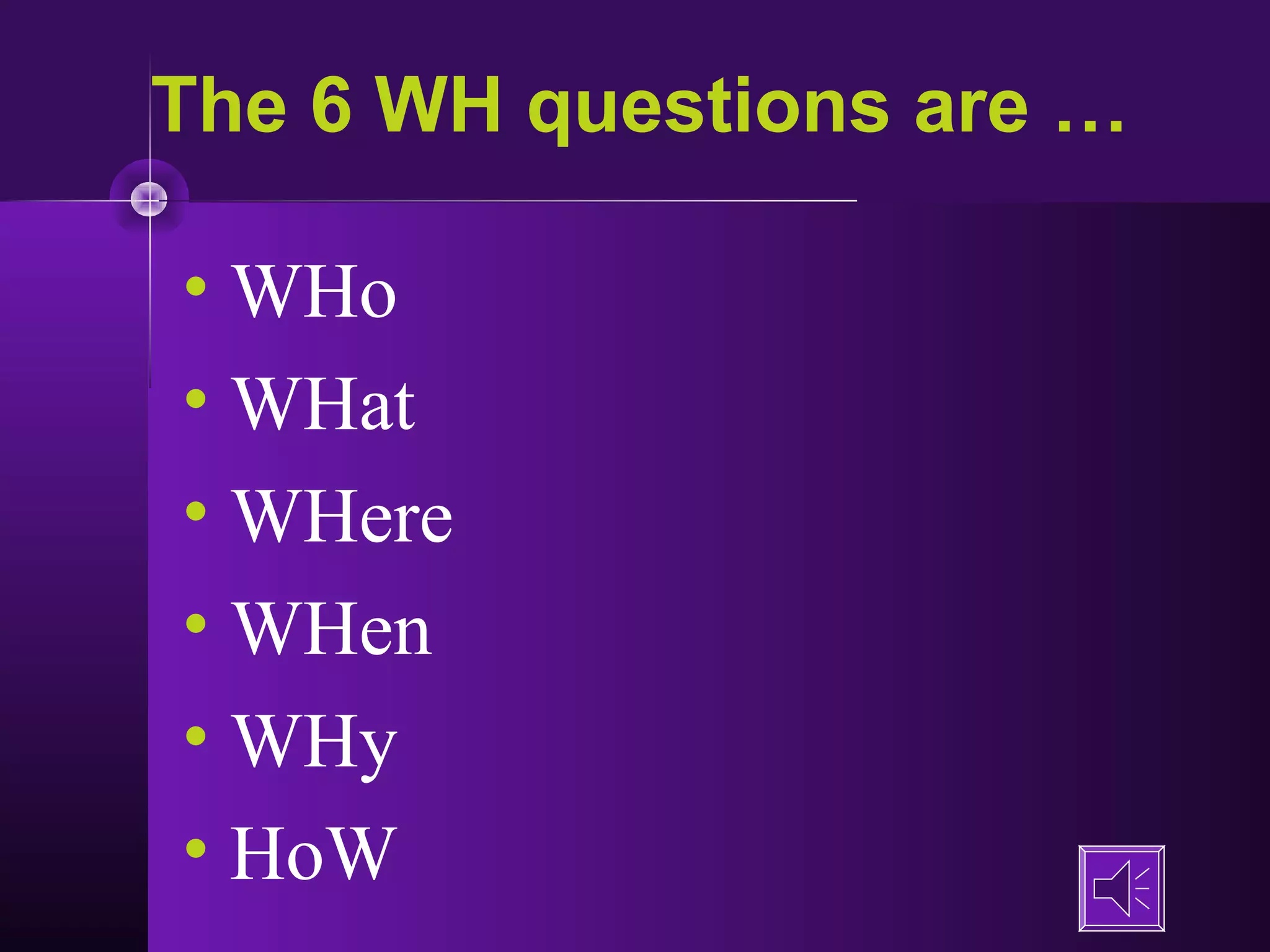Wh questions lesson plan | PPT
