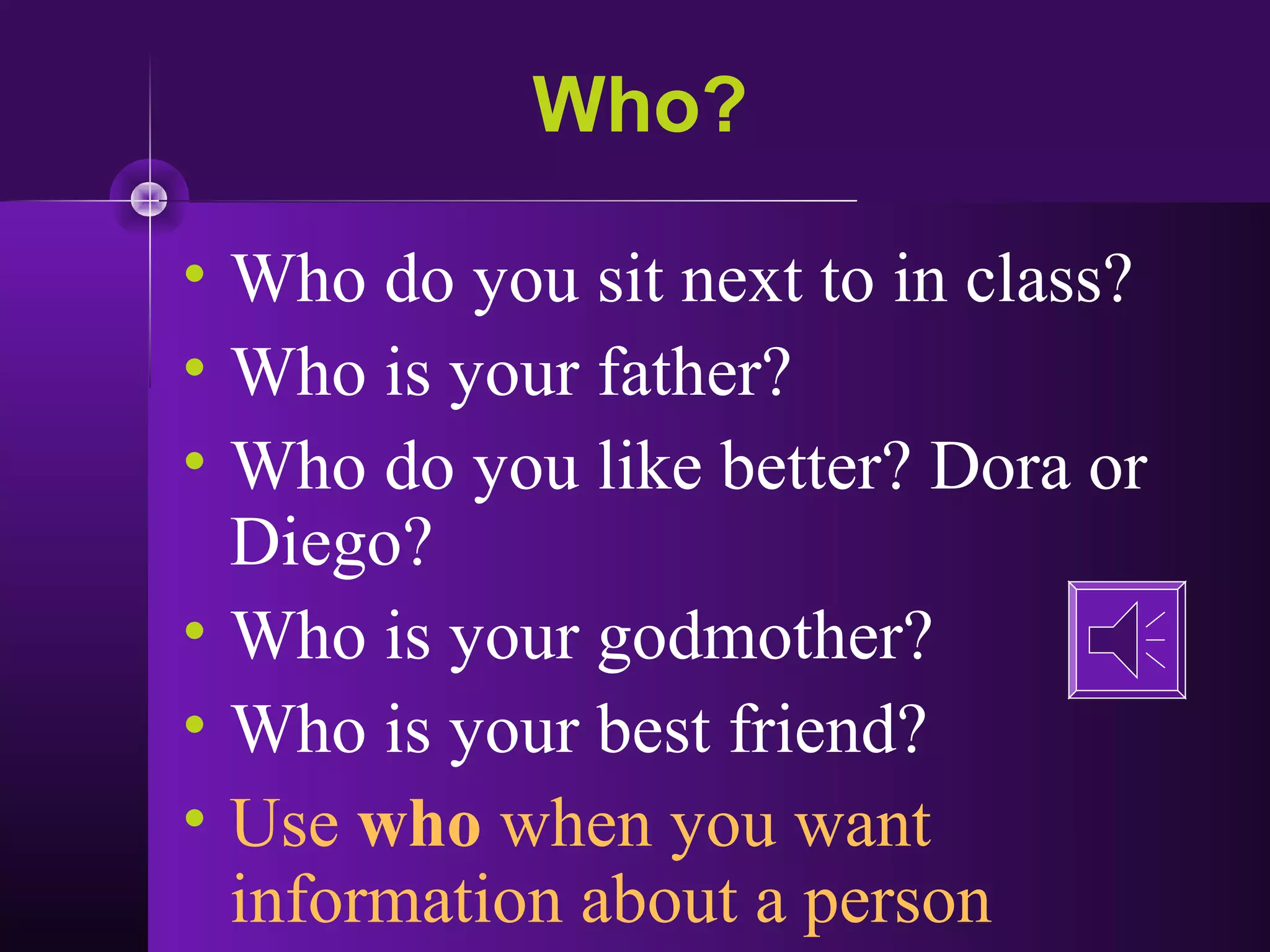 Wh questions lesson plan | PPT