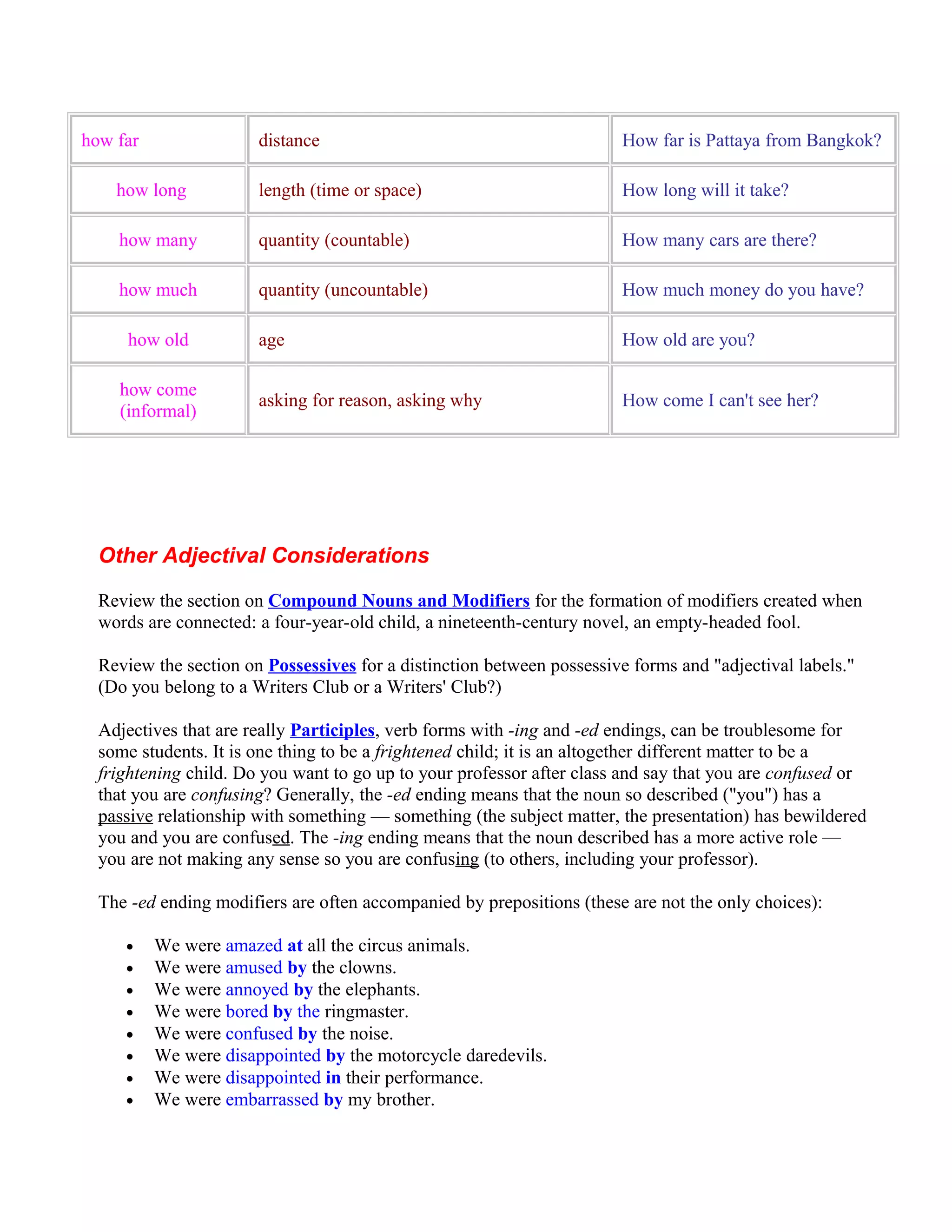 Wh question words | DOC