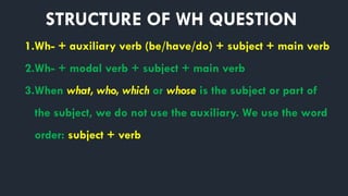 Wh question words | PDF
