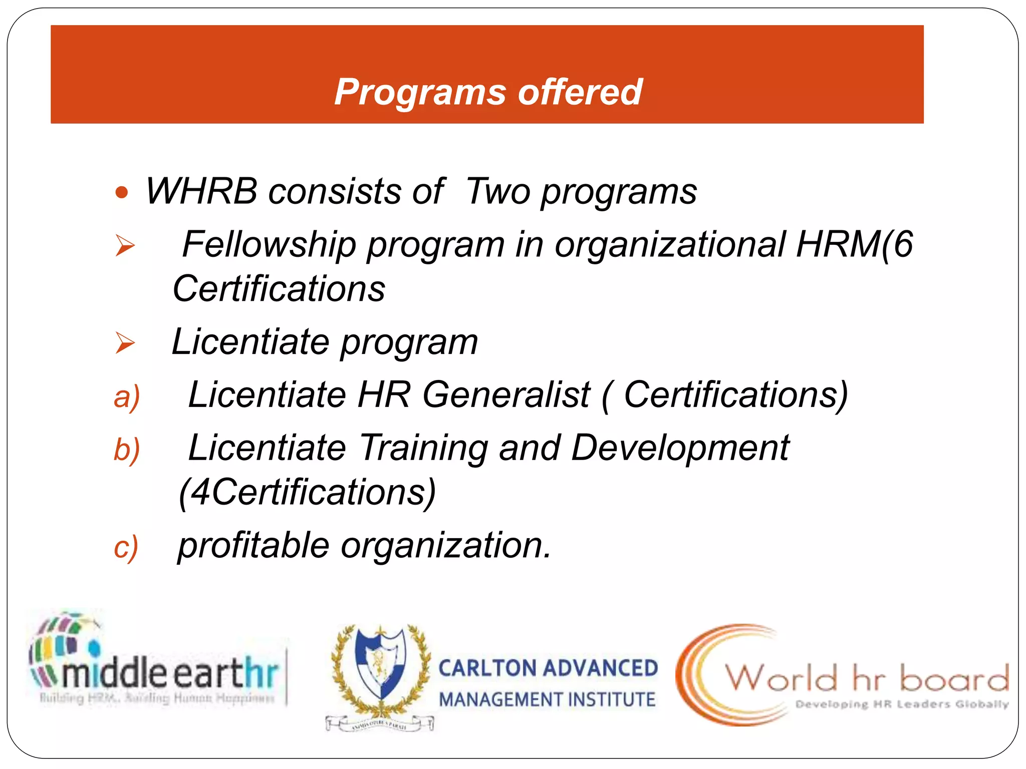 Whrb induction ppt | PPT