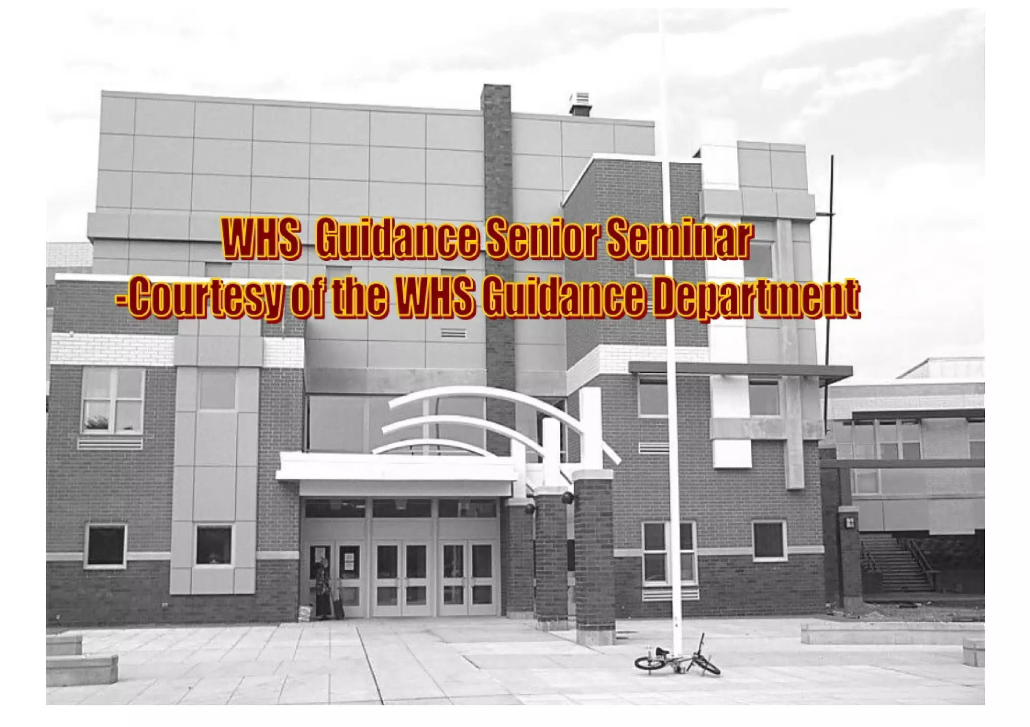 WHS Guidance Senior Seminar -Courtesy Of The WHS Guidance Department | PDF