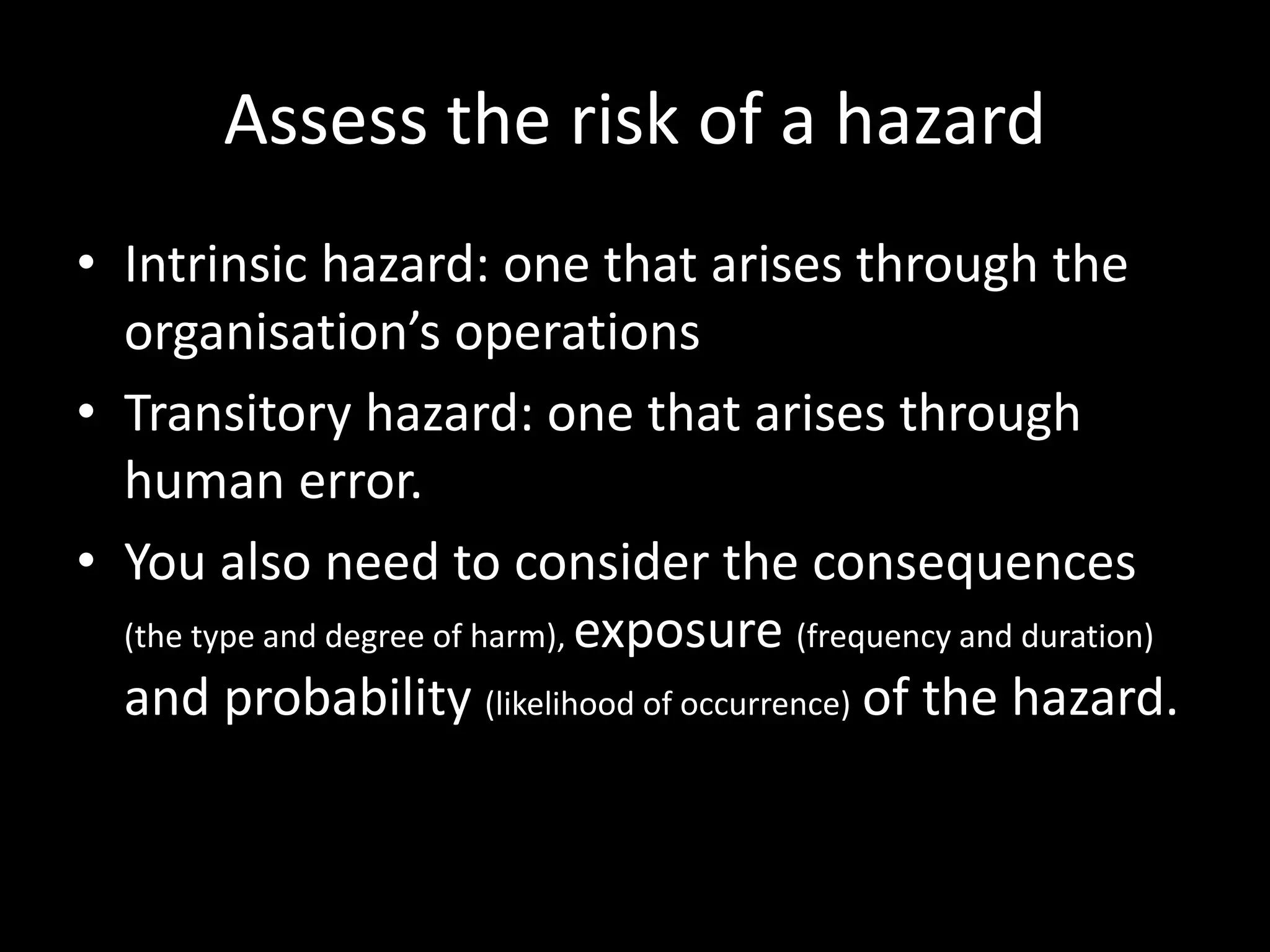 Identifying WHS hazards | PPSX | Medical Health