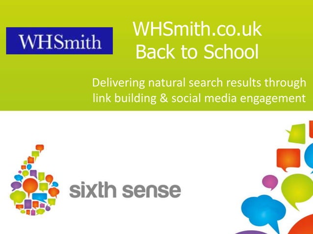 Sixth Sense WHSmith case study | PPT