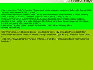 Whsmith Waterstones Web Usability | PPT