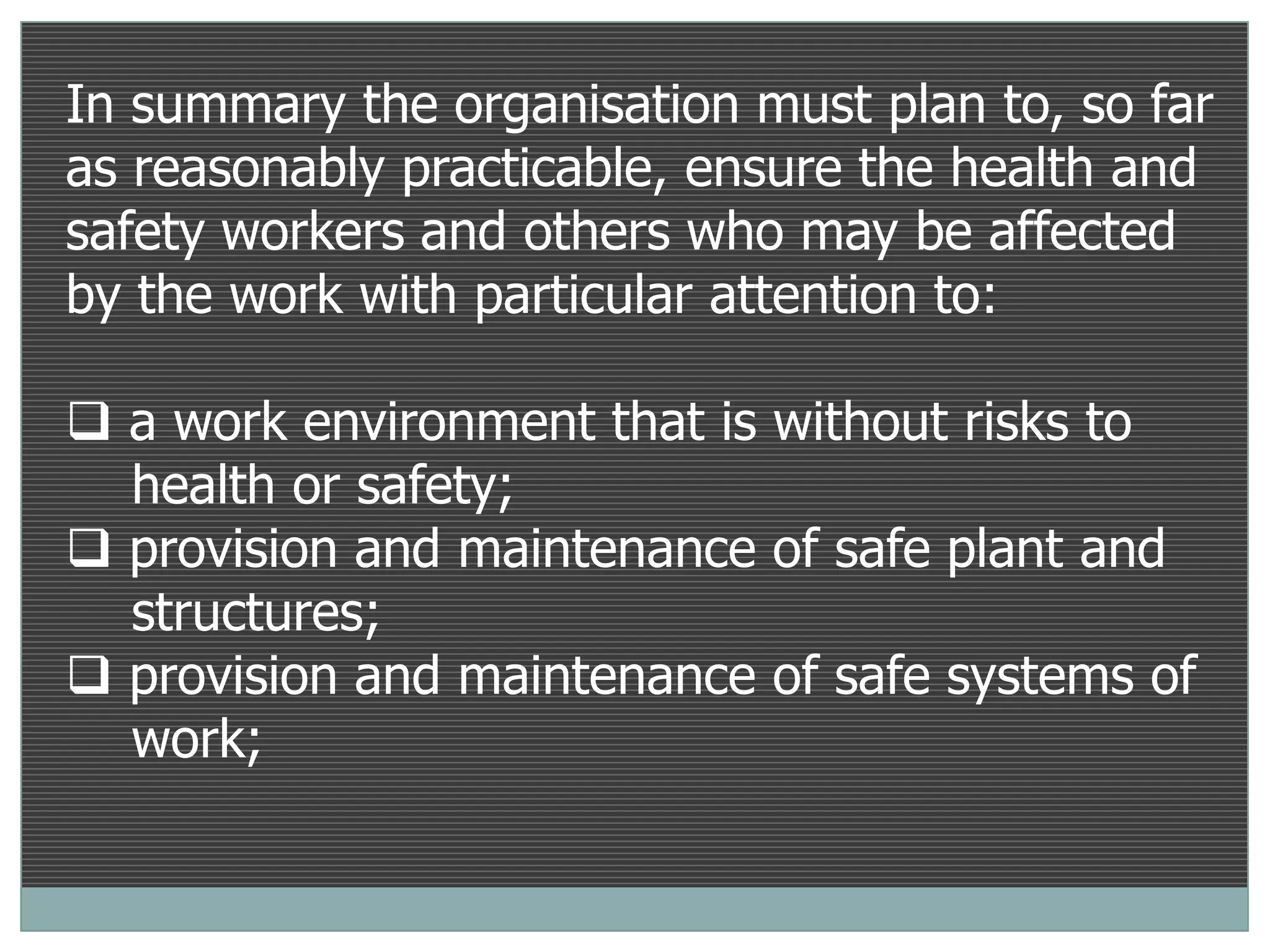 Occupational Health and Safety Training - WHS Needs and Priorities ...