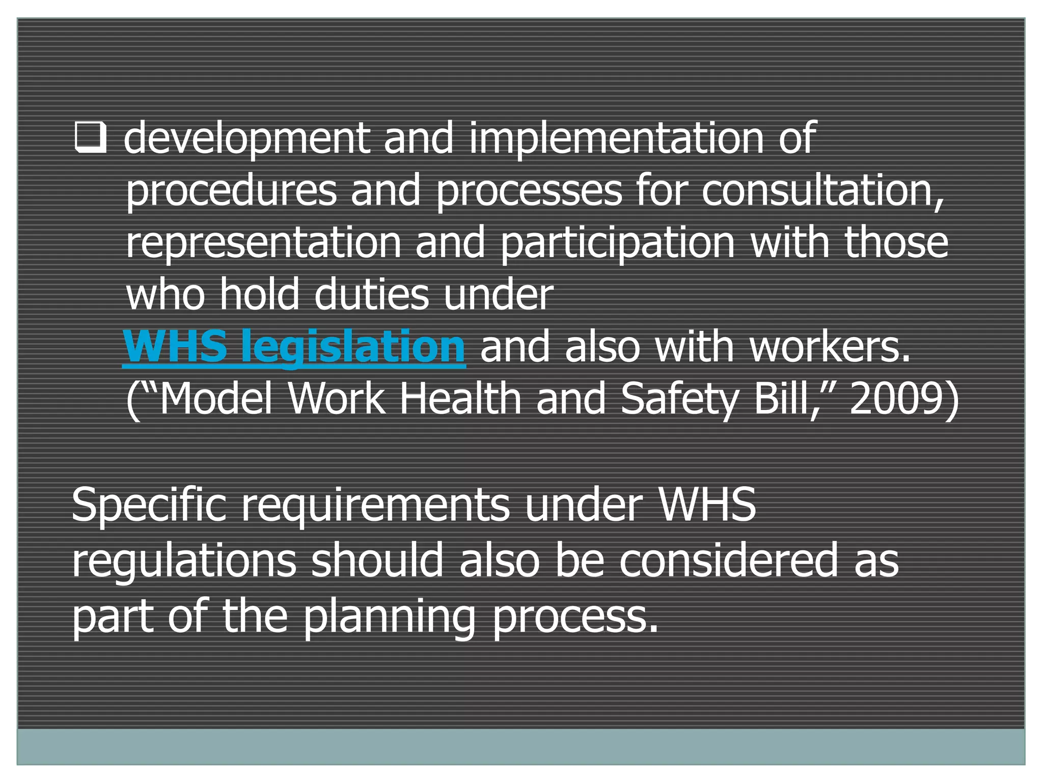 Occupational Health and Safety Training - WHS Needs and Priorities ...