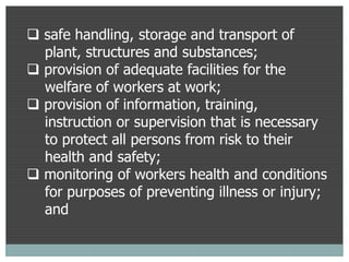 Occupational Health and Safety Training - WHS Needs and Priorities ...