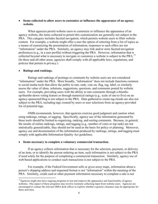 Presidential Memo - Social Media and the Paperwork Reduction Act | PDF