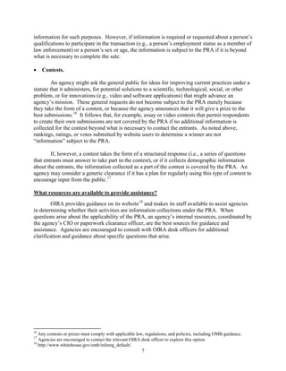 Presidential Memo - Social Media and the Paperwork Reduction Act | PDF