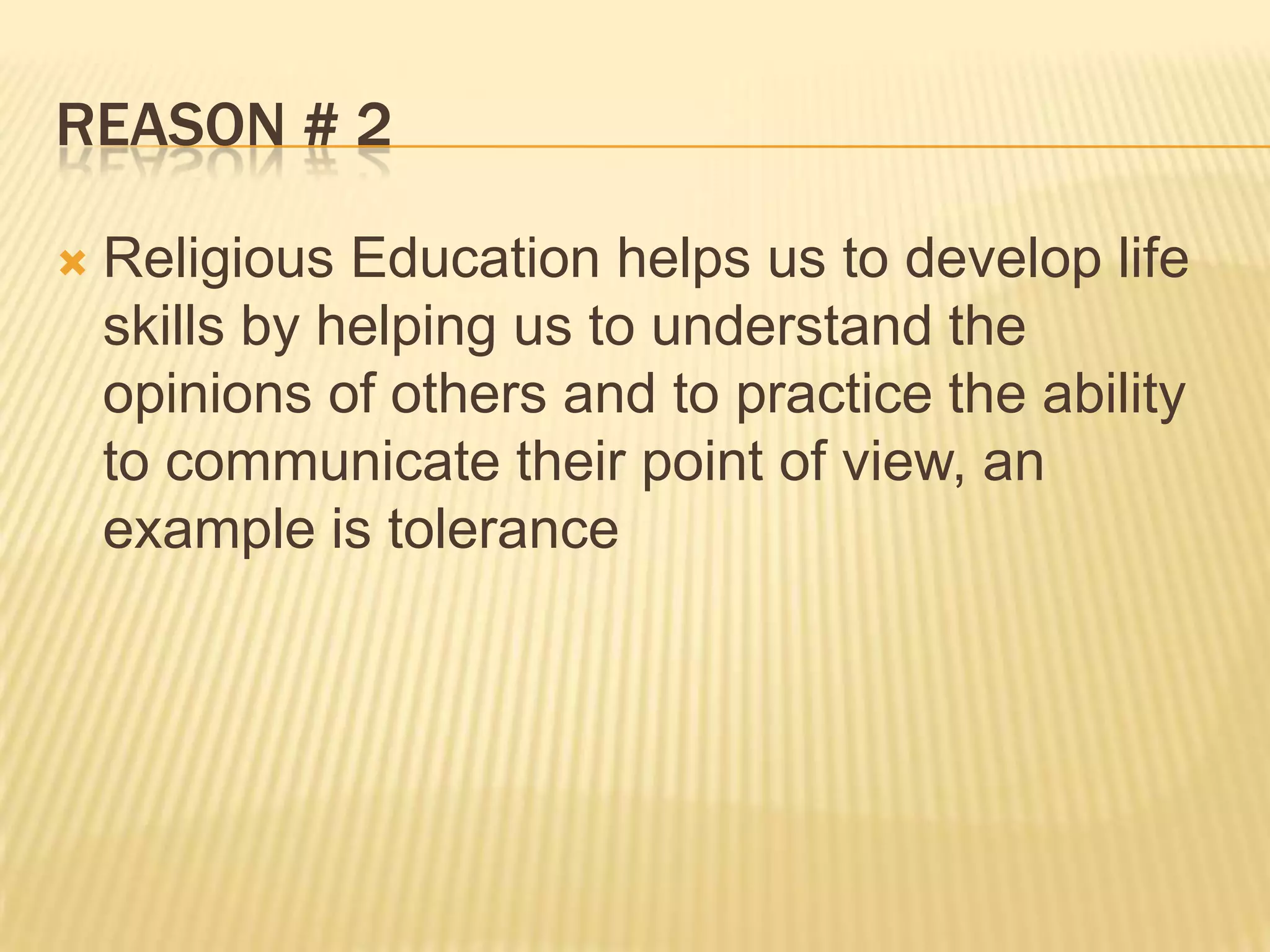 Why is religious education important? | PPTX