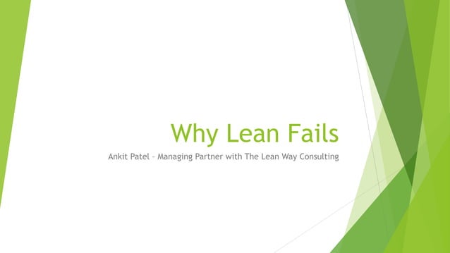 Why Lean Efforts fail - looking at cultural reasons why Lean dosen't ...
