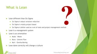 Why Lean Efforts fail - looking at cultural reasons why Lean dosen't ...