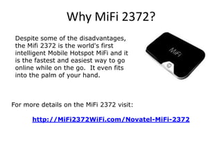 Why MiFi 2372? | PDF