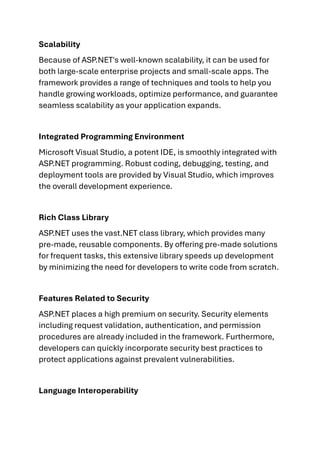 why-choose-asp.net-for-web-application-development.pdf | Web Development | Internet