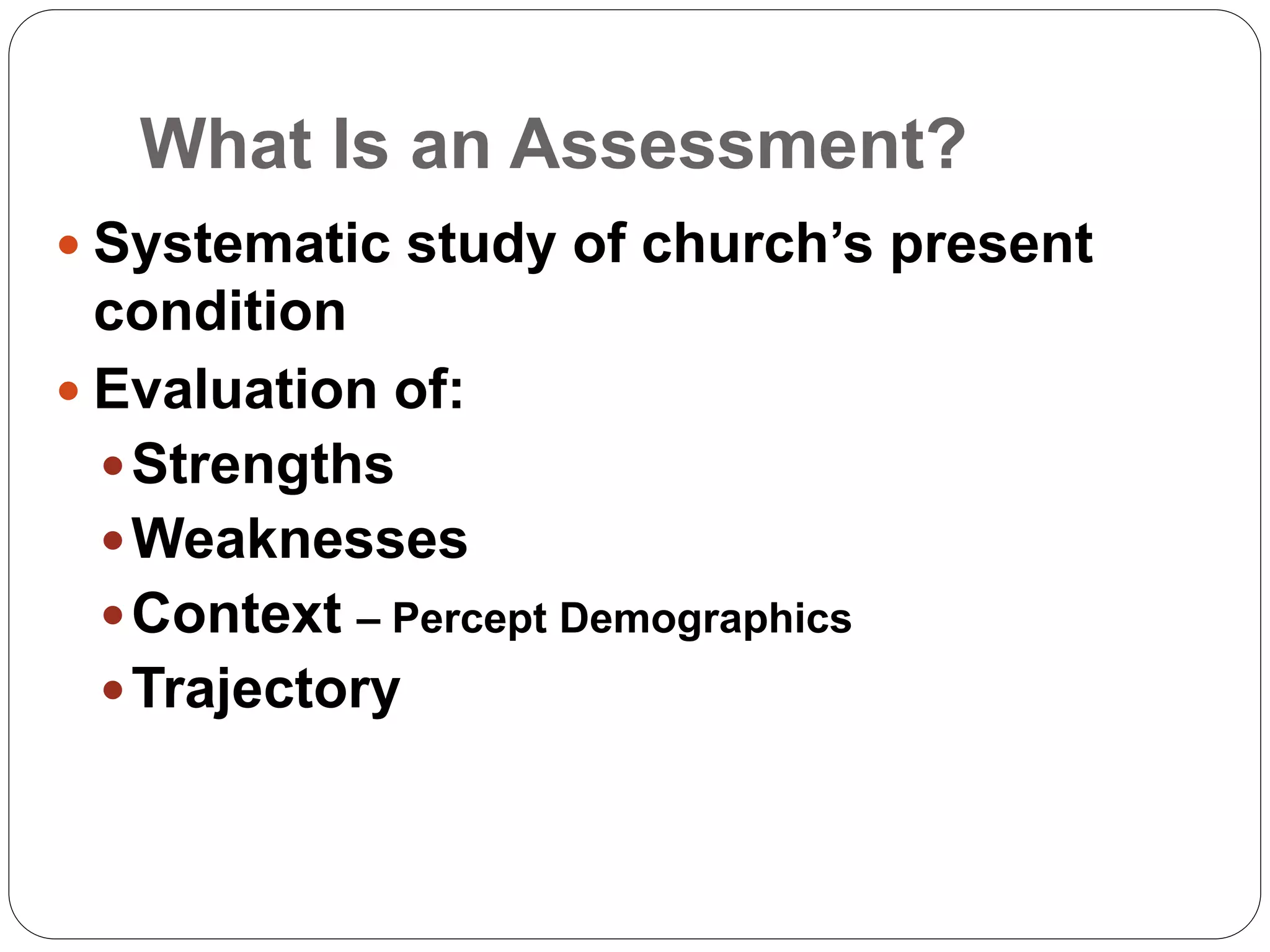 Why church-assessment | PPTX