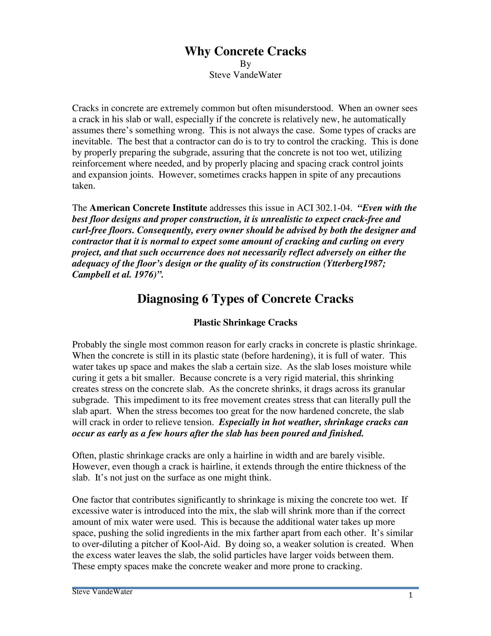 Why concrete-cracks | PDF