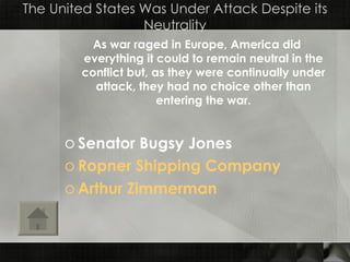 Why Did The Us Enter World War I | PPT