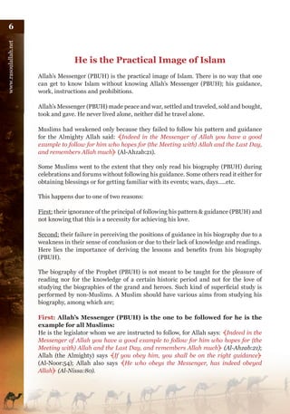 Why Do We Study The Prophet’s Biography? | PDF