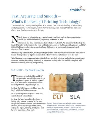 Advance DLP for Superior 3D Printing | PDF