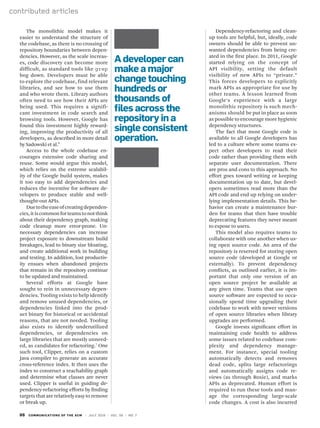 Why Google Stores Billions of Lines of Code in a Single Repository | PDF