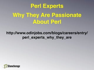 Why I Am Passionate About Perl | PDF