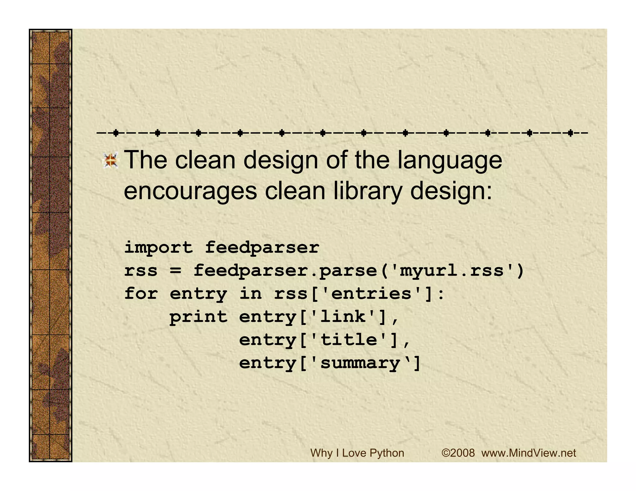 Why I Love Python V2 | PPT