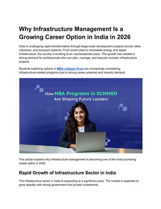 Why Infrastructure Management Is a Growing Career Option in India in ...